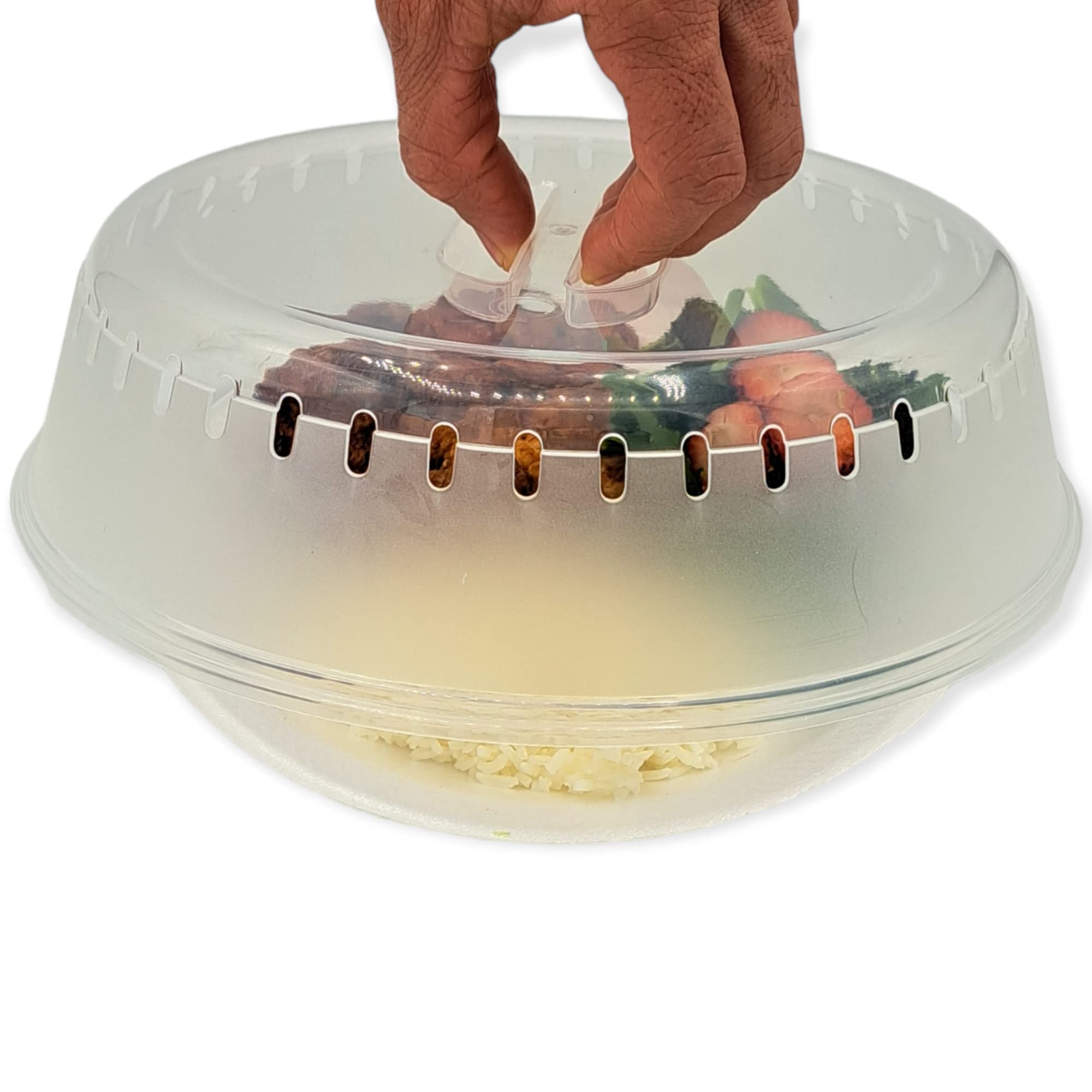 2 Pack Microware Food Cover, Microwave Food Cover Splatter, 10.5 x 10.5 x 2.625 Inch