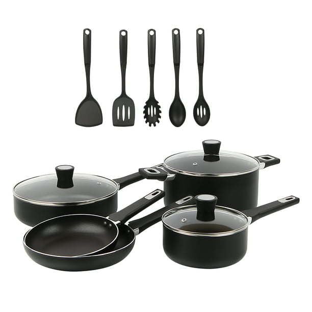 13 Piece Non-stick Cookware Set, Kitchen Kitchenware Cooking Pots & Pans Kits, Dishwasher Safe, Compatible with All Stovetops