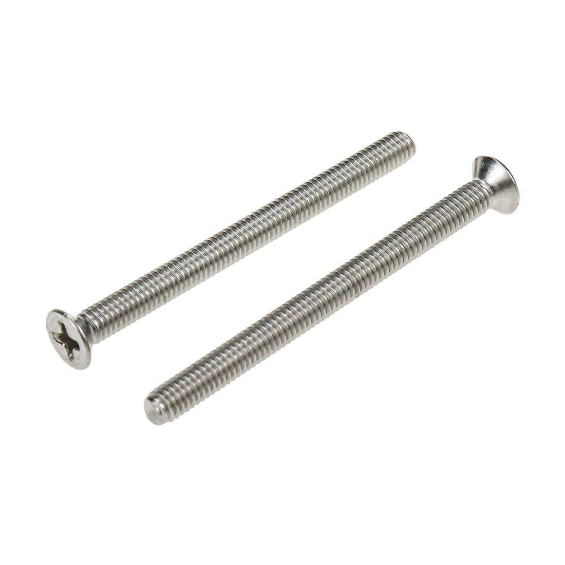 Xiaoyztan M4x50mm Phillips Countersunk Head Machine Screws Stainless Steel 304 Full Thread Metric Standard Mounting Hardware Fasterning Accessories, Pack of 50