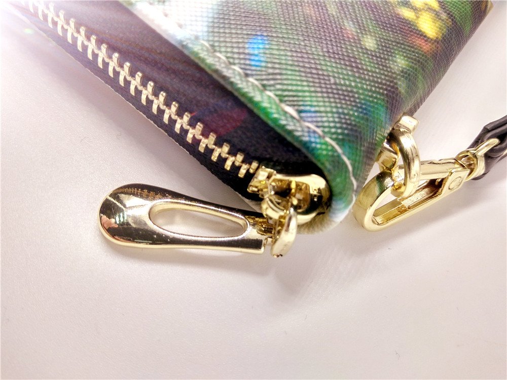 a266XDKSJK Women Leather Wallet Custom Photos Wallets Personality Clutch Bag Card Case Cash Holder Wallets Print Any Photo(Black Double Side)
