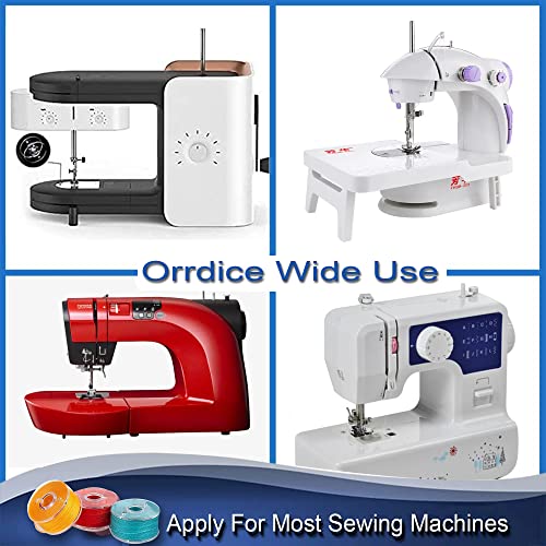 25 Pcs Sewing Machine Bobbins,Sa156 Bobbins, Bobbins Class 15, Sewing Supplies Accessories, Colored Plastic Bobbin with Case, Without Thread(1 Box)