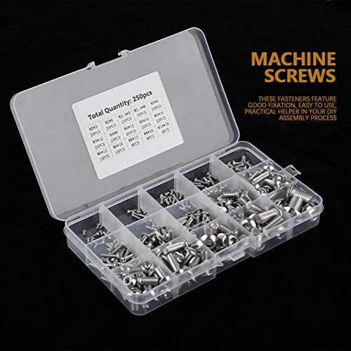 Screws Set Socket Screw Bolt Durable 250pcs for Memory for Motherboard for Keyboard for Computer Hard Disk