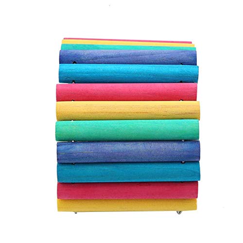 Bird Toys,Small Animals Toys Wooden Ladder Arch Bridge for Hamster Hedgehog Mouse Small Animal House Cage Villa Exercise Chew Toy