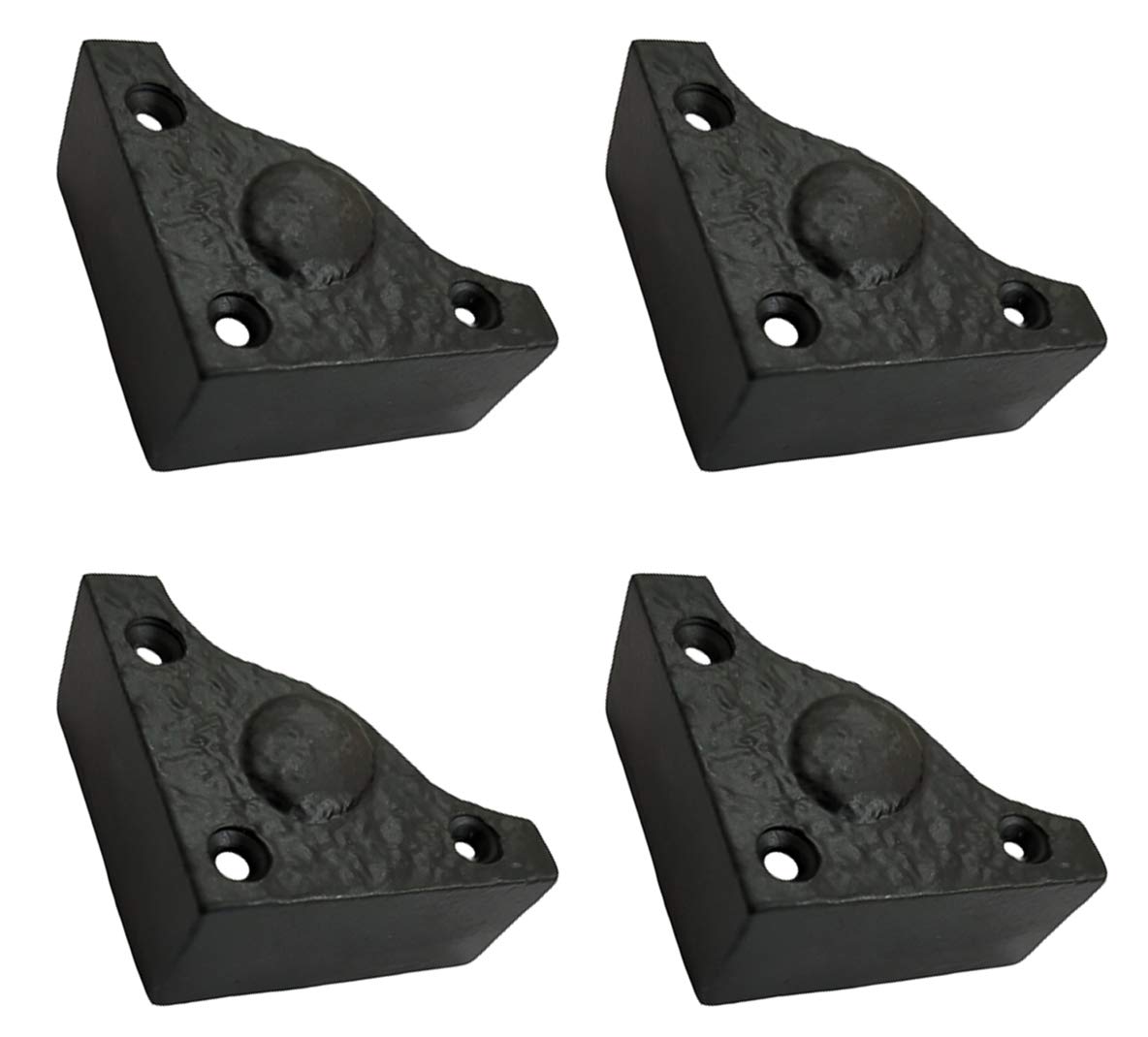 Adonai Hardware "Bamah" Vintage Black Antique Cast Iron Retro L-Corner Edge Cover Protector for Safety Guard, Furniture, Cabinets, Tables, Wooden Jewelry Box, Chest, Trunks, Corner Protection