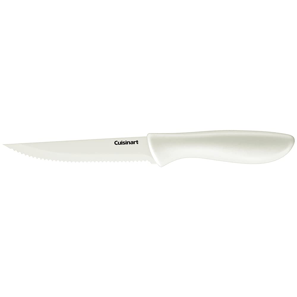 Cuisinart C55-6PCSW Advantage Ceramic Coated Serrated Steak Knife 12 Pieces Set White