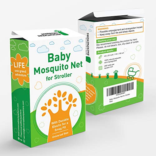 Baby Mosquito Net for Stroller, Car Seat & Bassinet β Premium Infant Bug Netting for Jogger, Carrier & Pack N Play β Toddler Canopy & Gift Packaging