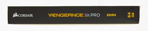Corsair Vengeance RGB Pro 64GB (4x16GB) DDR4 3600 (PC4-28800) C18 Desktop Memory – Black, CMW64GX4M4D3600C18