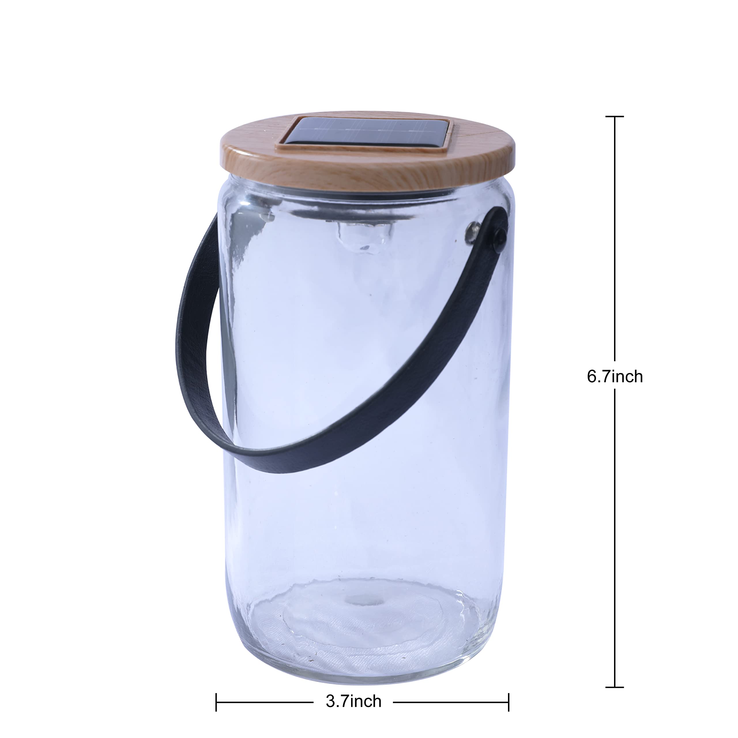 ABCCANOPY Hanging Solar Mason jar Lights Outdoor Waterproof Decorative LED Solar Lights for Patio Yard Garden Christmas Party, 2-Pack (Warm White)
