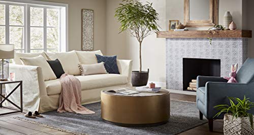 Amazon Brand – Stone & Beam Cheyanne Modern Living Room Accent Arm Chair, 30.7"W, Denim Blue