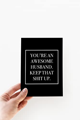 Funny anniversary card for husband | Original and unique joke card for Birthday, Father's Day, Retirement, Valentine's Day, Christmas. | Awesome and fun card for him