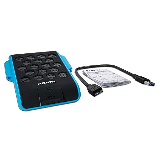 ADATA HD720 2TB USB 3.0 Waterproof/Dustproof/Shock-Resistant External Hard Drive, Blue (AHD720-2TU3-CBL)