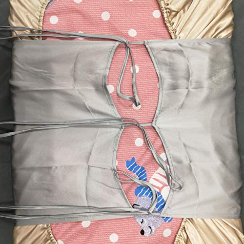 Cozysilk 100% Mulberry Silk Cot Sleeve for Cribs, Mini Crib Silk Slip, with 100% Cotton Crib Fitted Sheet 28x52 Inch for Standard Crib and Toddler Mattress, White