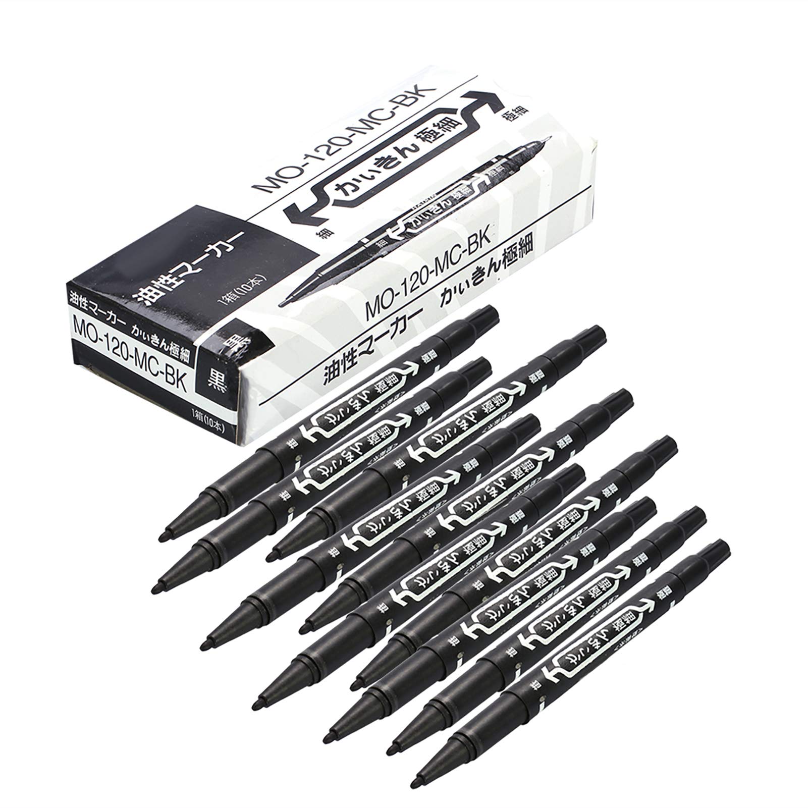 10PCS/Box Tattoo Marking Pen, Double Ended Tattoo Skin Marker, Tattoo Piercing Positioning Marking Pen Tool