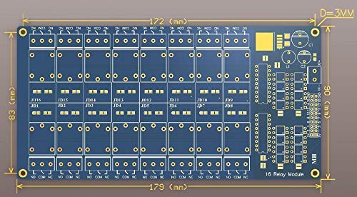 ACEIRMC 12V 16-Channel Relay Interface Board Module Optocoupler LED LM2576 Power for Arduino DIY Kit PiC ARM AVR