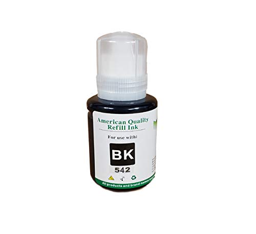 Vivid Colors VC Black Compatible Ink Refill Bottle Replacement for T542 542 Refill Ink for ET-5800 ET-5850 ET-16600 ET-16650 Ecotank Printer Refill Ink