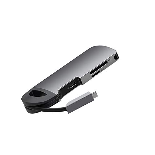 XUNMAIFHB Portable Docking Station,Typec8 in 1 Docking Station hdmi Adapter Type-C PD Fast Charging, HDMI Interface, SD/TF Card, USB3.0 × 3, Gigabit Ethernet Port Fast Transmission