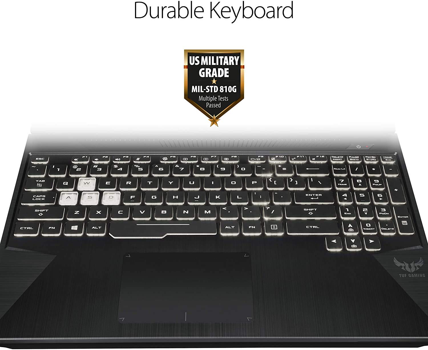ASUS TUF Gaming Laptop, 15.6” IPS Full HD, AMD Quad-Core Ryzen 5 3550H, 8GB DDR4 Memory, 256GB SSD, Nvidia GeForce GTX 1650, RGB Backlit keyboard, Webcam, BT, Windows 10 + CUE Accessories