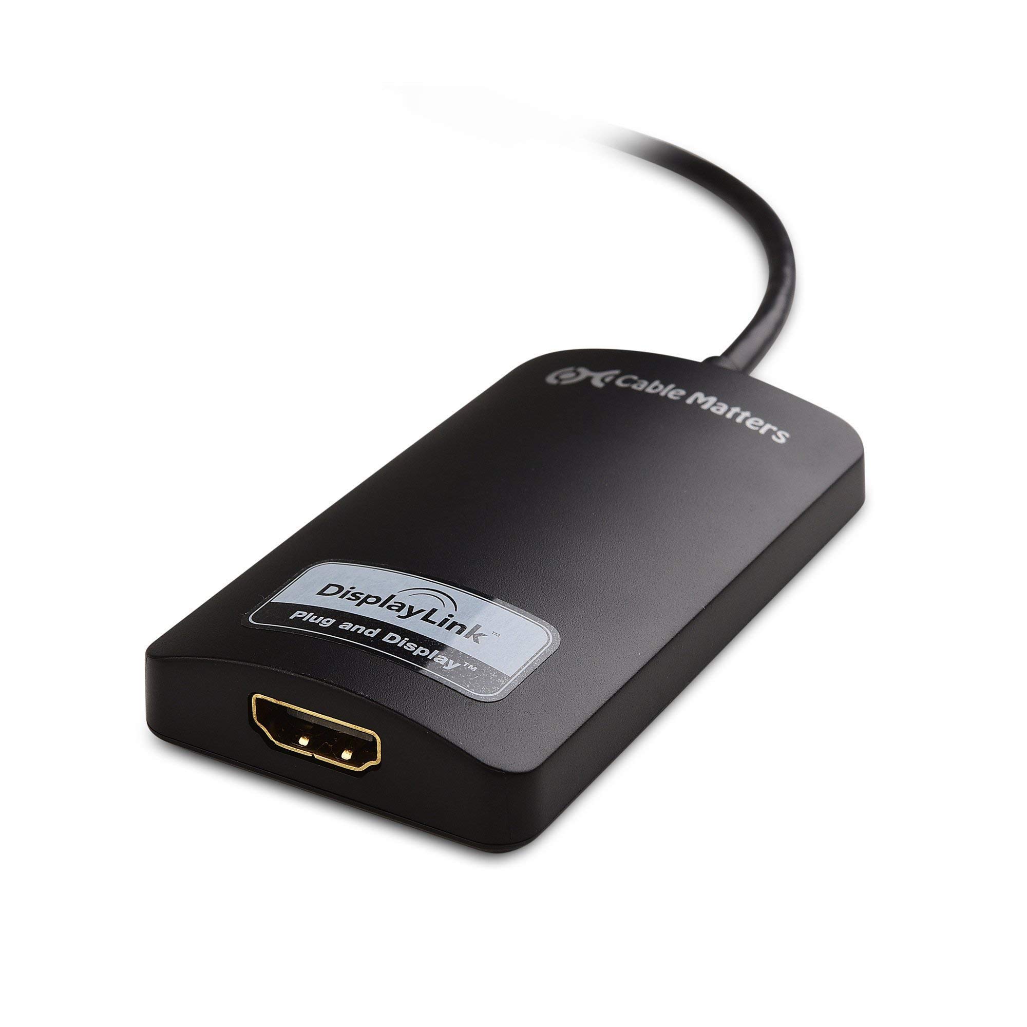 Cable Matters SuperSpeed USB 3.0 to HDMI Adapter (USB to HDMI Adapter) for Windows & 3-Pack High Speed HDMI to HDMI Cable 6 Feet