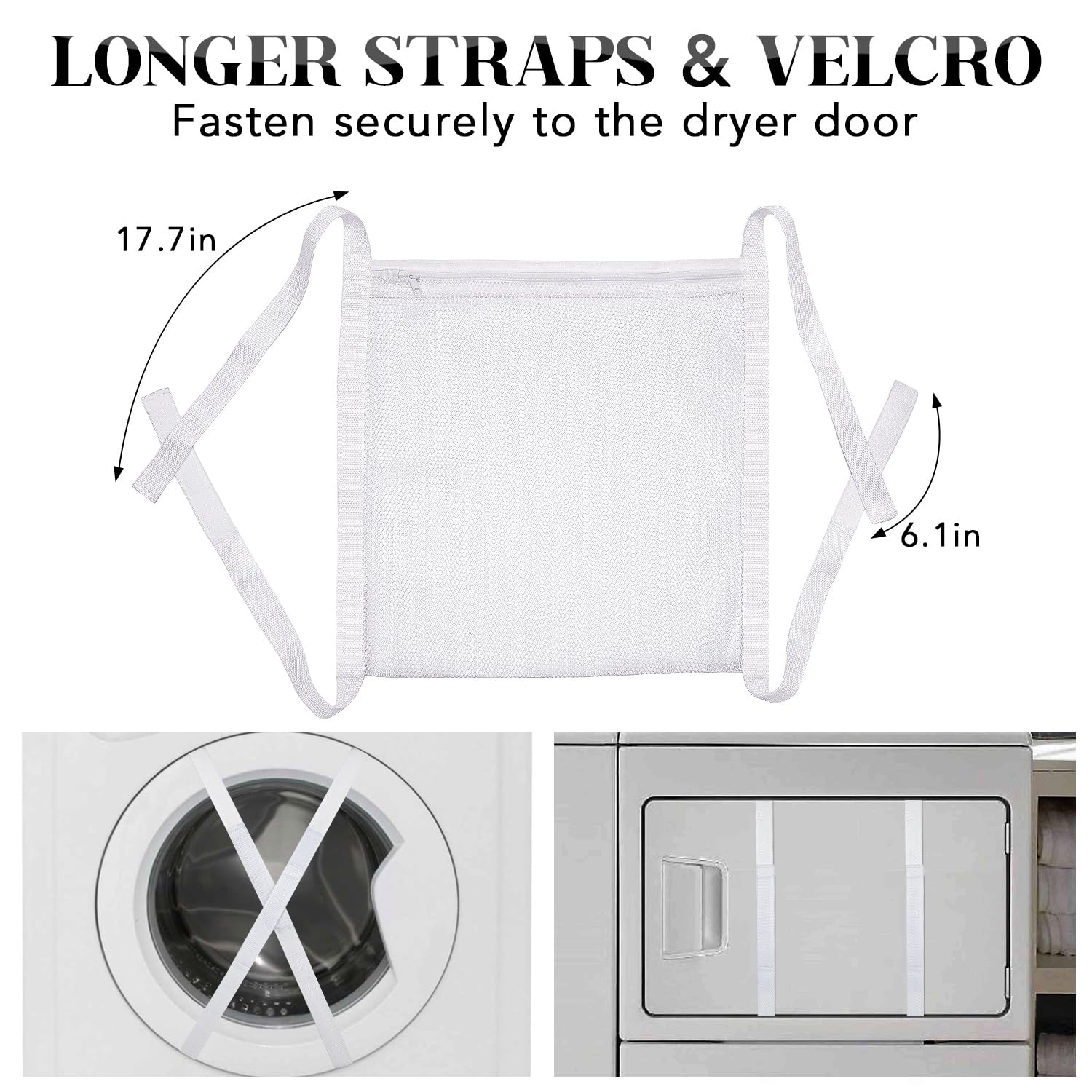 2 Pack Shoe Dryer Rack inside Dryer, 16.3x16.3 Inch, Shoe Dryer Bag, Sneaker Dryer Bag with Zipper and Strap for Most Dryers Door