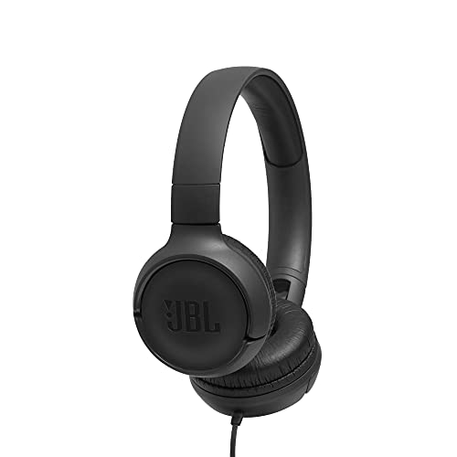 JBL TUNE 500 Wired On-Ear Headphones with One-Button Remote/Mic - Black (Renewed)
