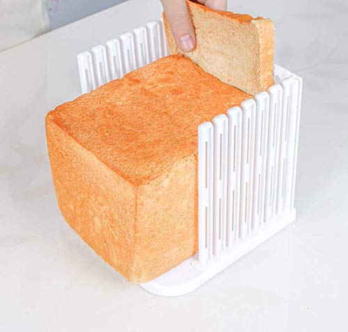 Bread Slicer&Bread Knife Hovico Bread/Bake/Bread Slicer Cutter, Compact Foldable Bread Sandwich Toast Bread Slicer,Simple,Easy to Clean,Safe Materials,Mold,Handy