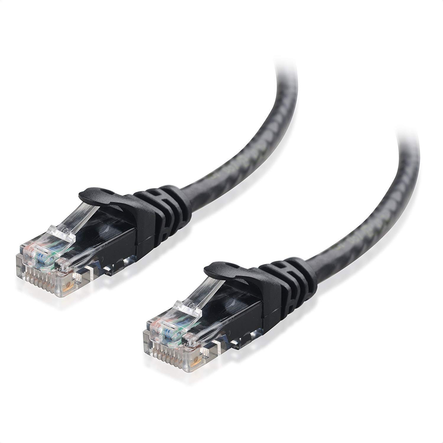 Cable Matters USB to Ethernet Adapter Supporting 10/100 Mbps Ethernet Network in Black & Snagless Cat6 Ethernet Cable