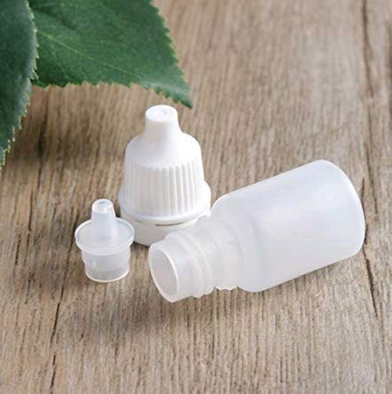 25Pcs 3ml Mini Empty Refillable Clear Plastic Dropper Bottles Portable Soft Squeezable Eye Liquid Storage Container with Plug and Screw Cap