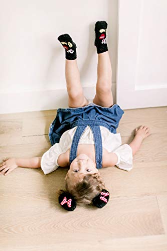 TAVI NOIR Tiny Soles Disney Character Pattern Toddler Low Rise No-Slip Grip Socks Packs, Mickey, S - 2-4 y/o