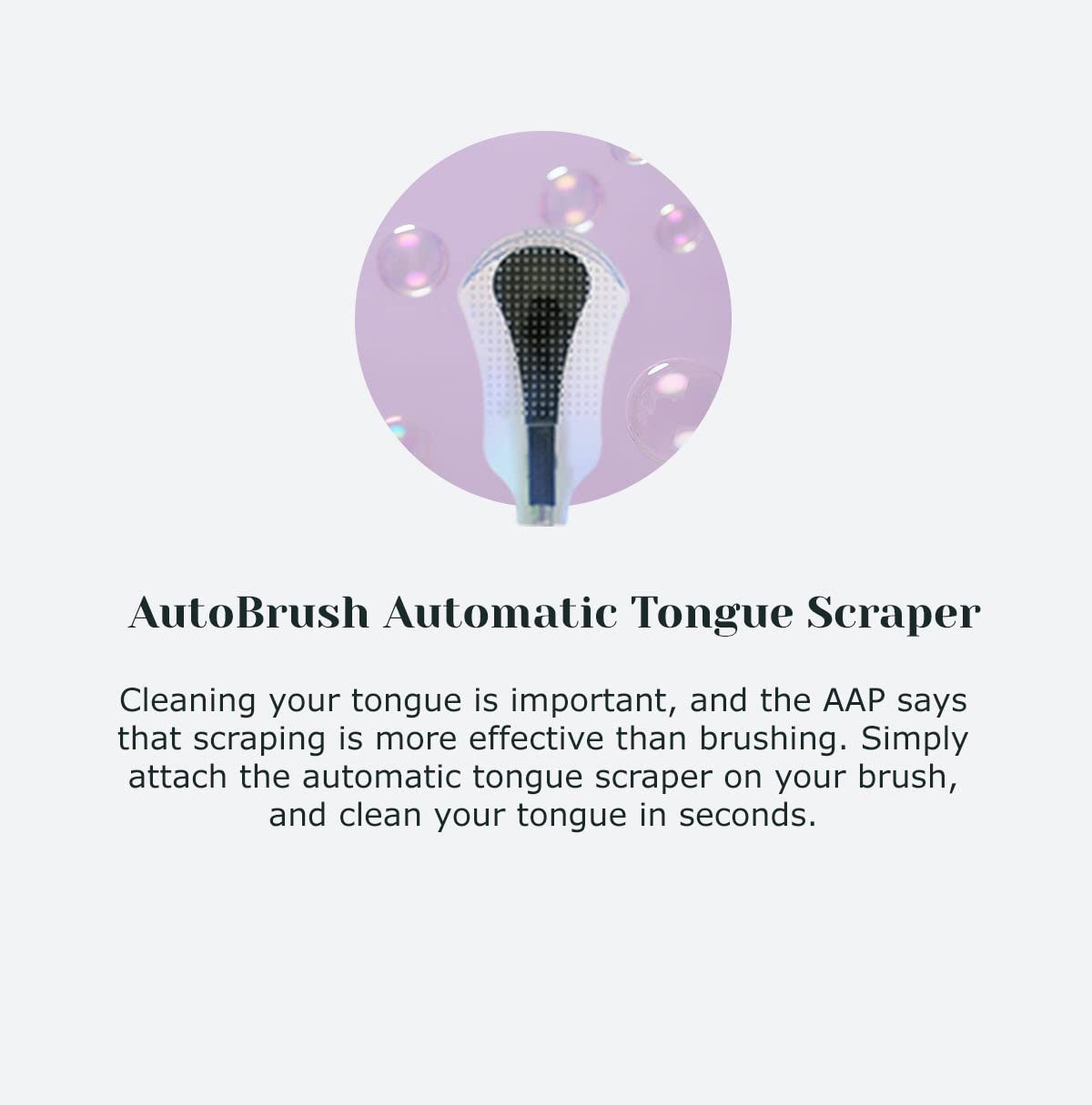 autobrush Tongue Scraper, Tongue Cleaner Helps Fight Bad Breath, Easy to Use, Bad Breath Treatment for Adults & Kids