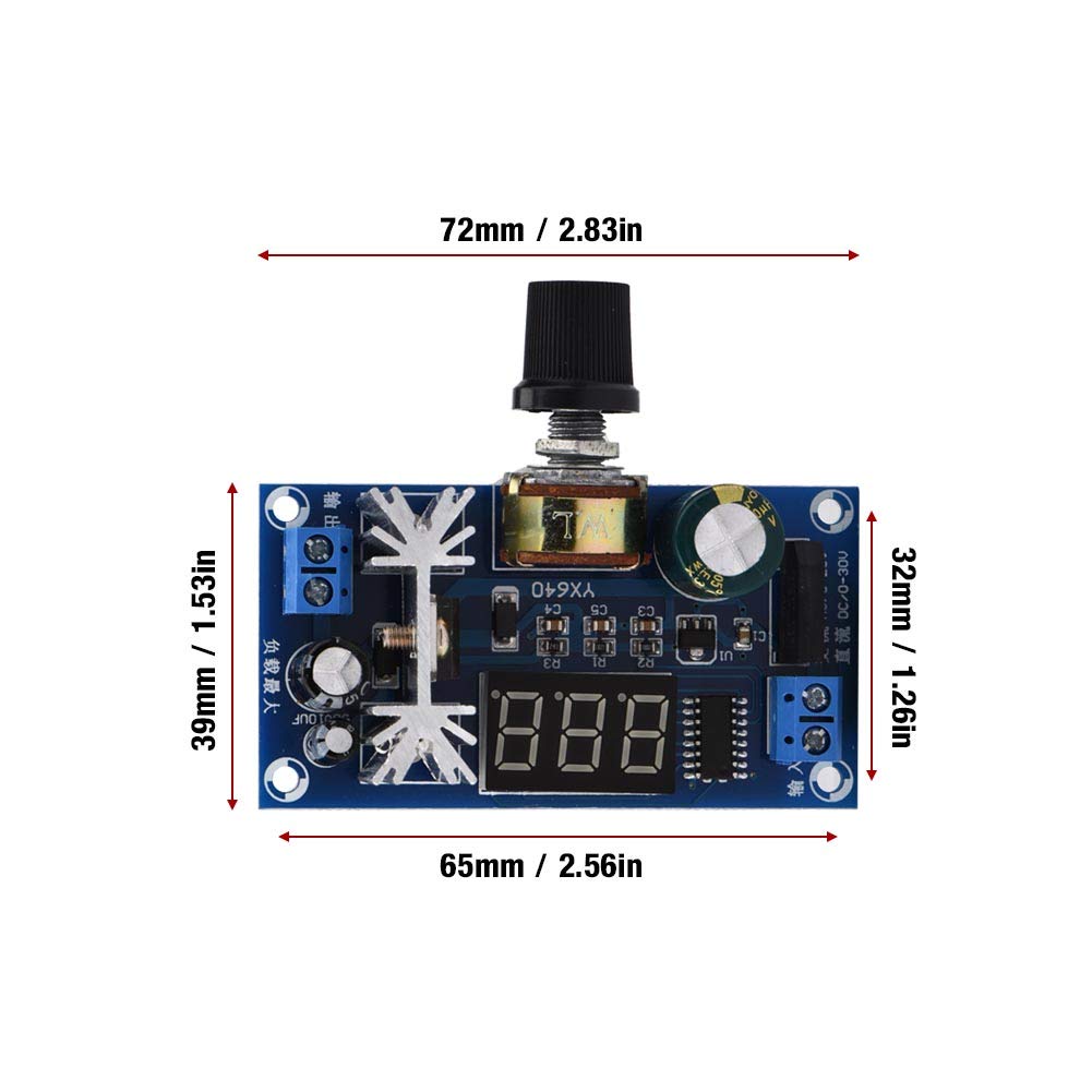 Adjustable Voltage Regulator,LM317 Adjustable Voltage Regulator Power Supplement Board Digital Voltage Display
