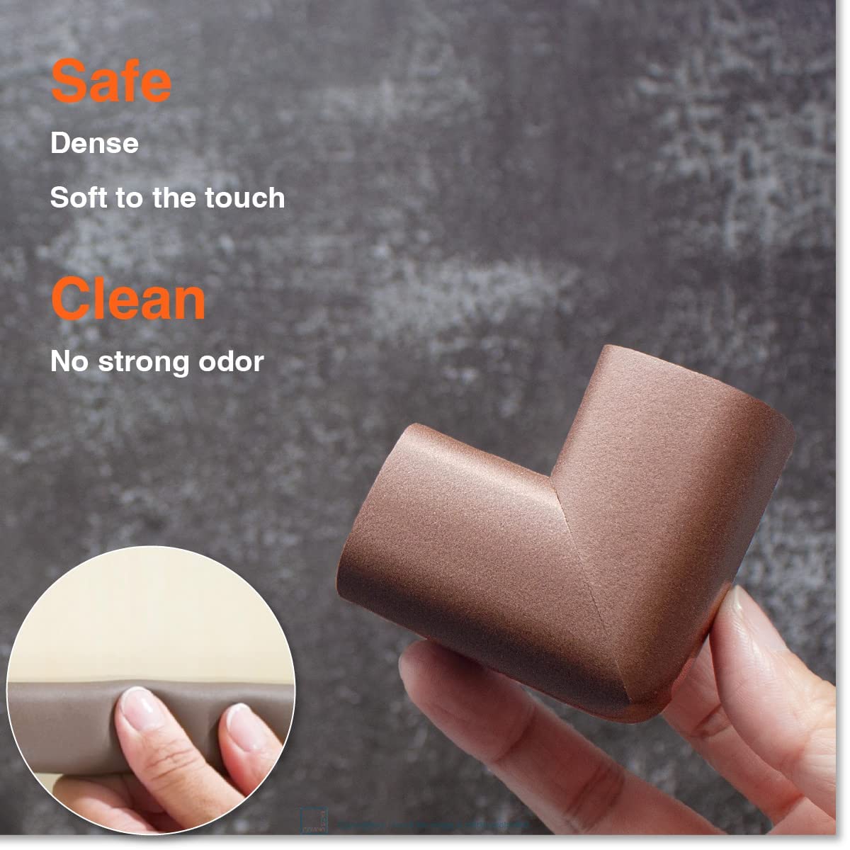 27ft Edge 8 Corners - Bundle & Save - RovingCove HeftyFit Edge Guard (9ft Edge Only, Coffee Brown) + RovingCove HeftyFit Edge Corner Guards (18ft Edge 8 Corners, Coffee Brown)