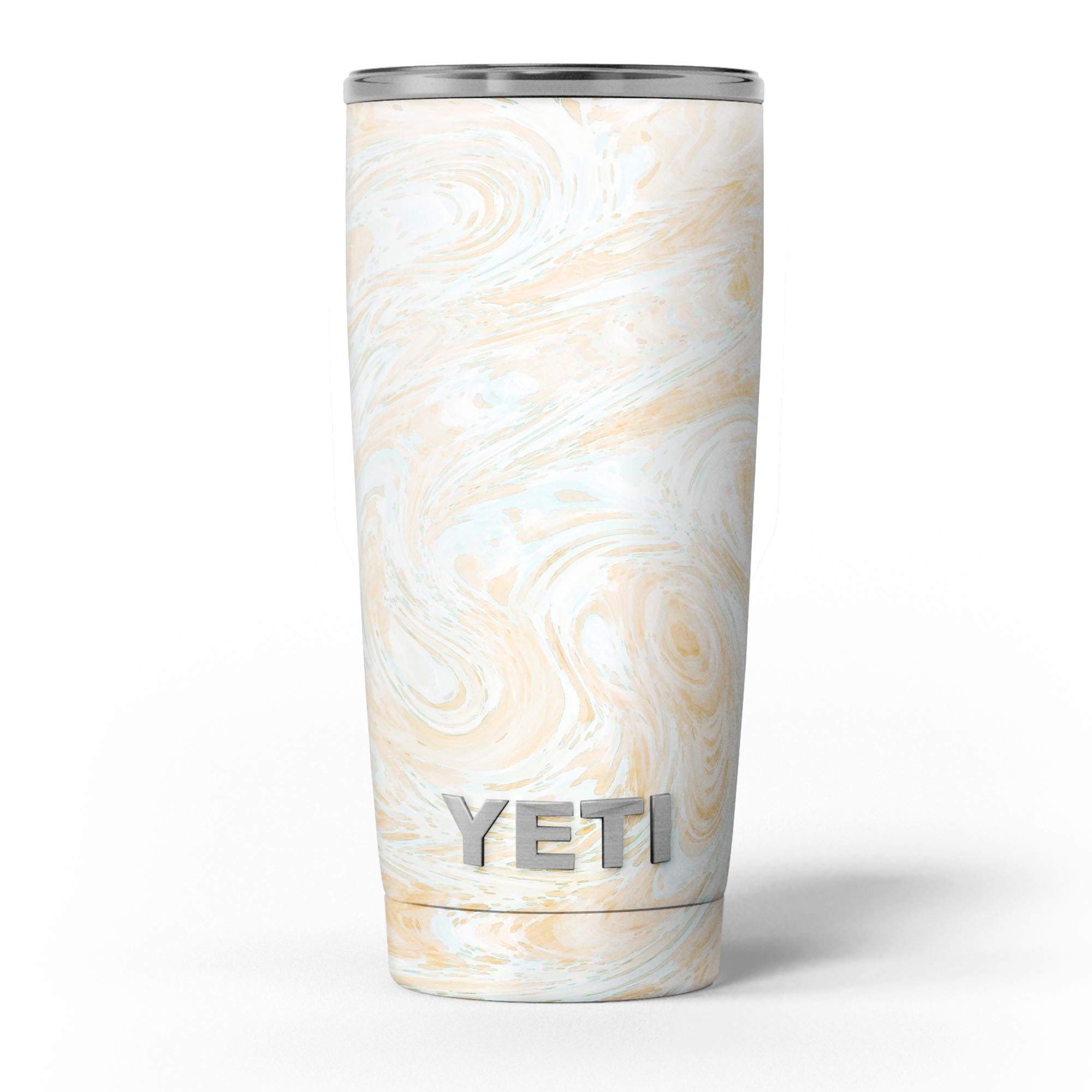 Design Skinz Gold Slate Marble Surface V18 - Skin Decal Vinyl Wrap Kit Compatible with The Yeti Rambler Cooler Tumbler Cups