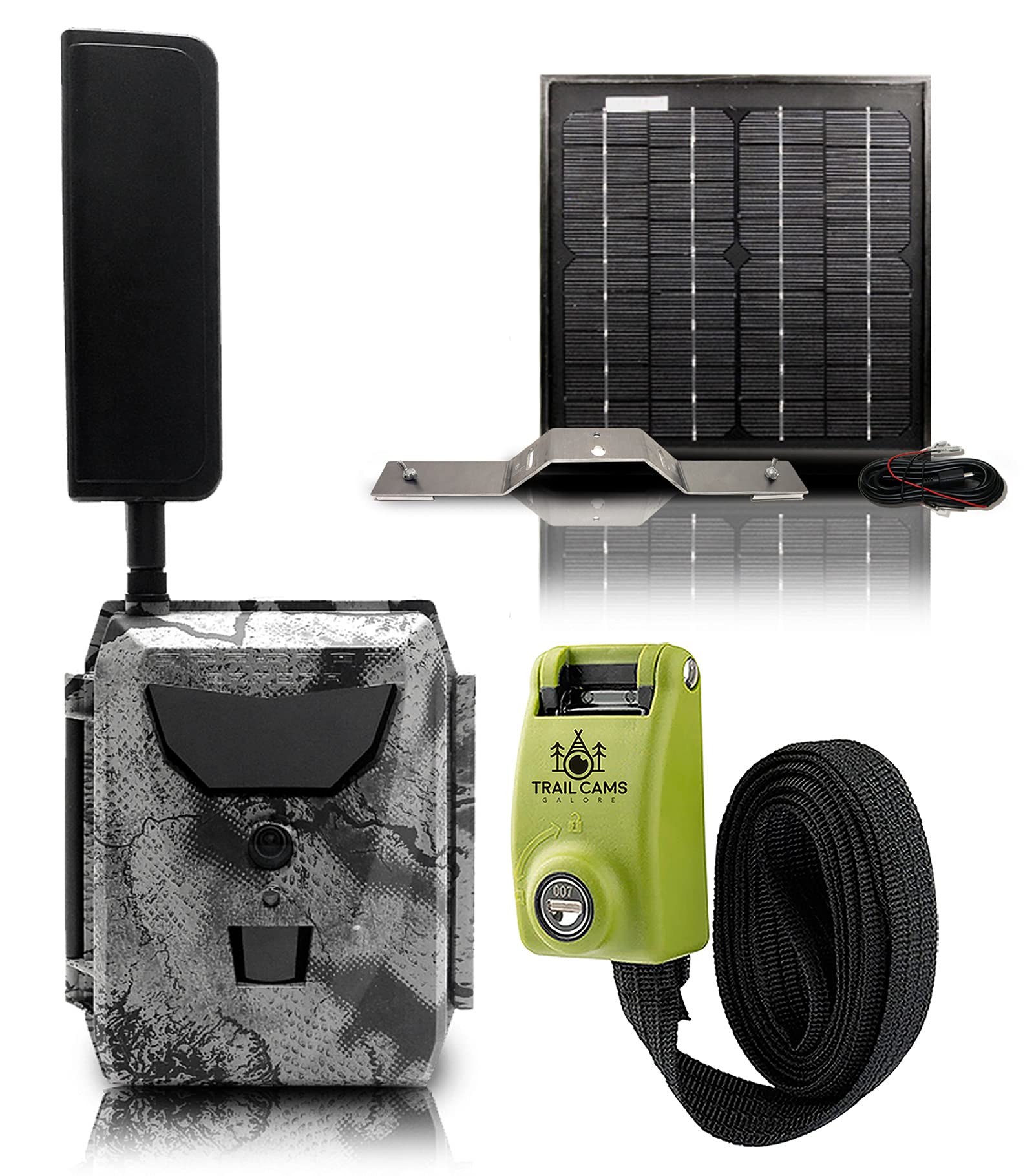 HCO Outdoor Products Spartan GoLive Next Generation Cellular Scouting Camera with Spartan Camera Solar Panel Kit, and Steel Reinforced Strap (AT&T 4GLTE)