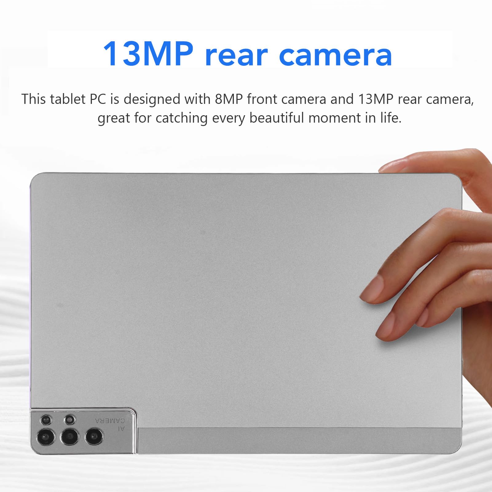 2 in 1 Tablet, 10.1 Inch Android 12 Tablet, 4G Cellular Tablet with Keyboard & Case, Octa Core CPU, 4GB RAM 64GB ROM, FHD Display, 13MP Dual Camera, 5G WiFi, BT5.0, 8800mAh