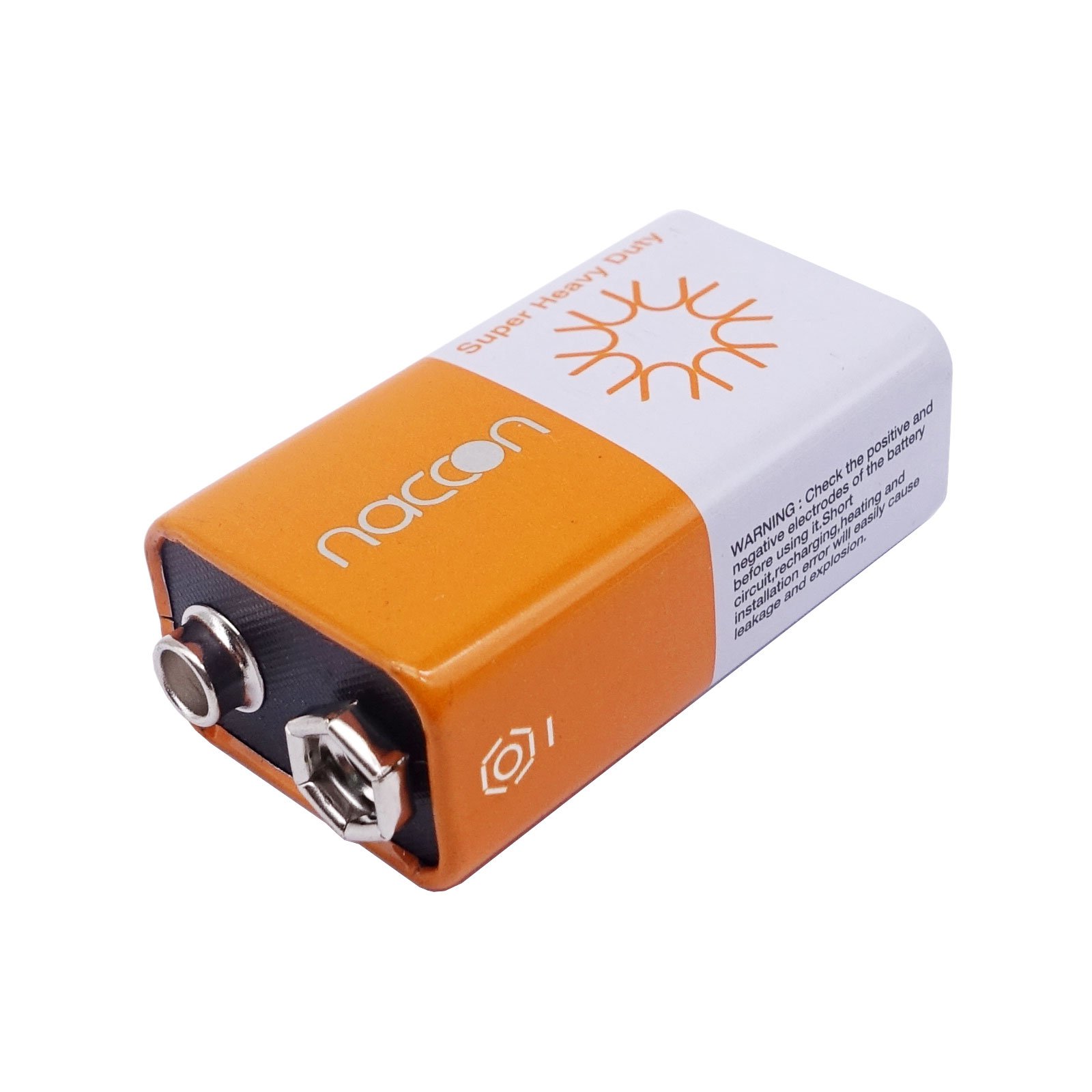 9V Carbon-Zinc Super Heavy-Duty Battery Single Time Use 6F22 Block (6 Batteries)