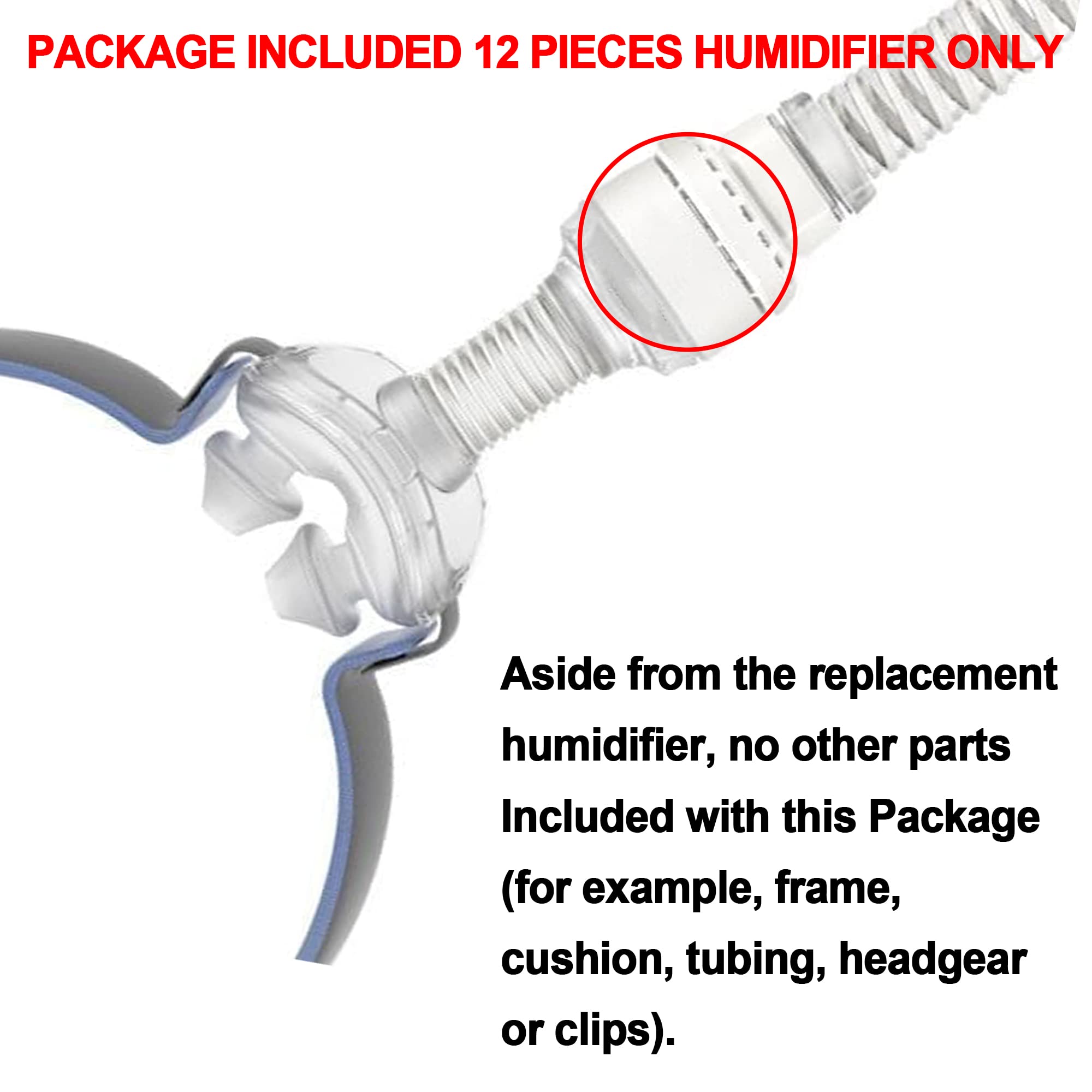 12PCS Humi Dx(Plus) Supplies Compatible with AirMini, Humidifier Accessories Compatible with AirMini and N20 Connector, Relief The Problem of Dryness, Included Humidifier ONLY, Plus