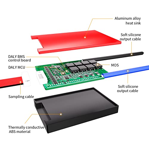 DALY BMS 10S 36V 20A Li-ion Battery Protection Module PCB Protection Board with Balance Leads Wires BMS for 18650 Battery Pack 36V(Standard BMS,20A)
