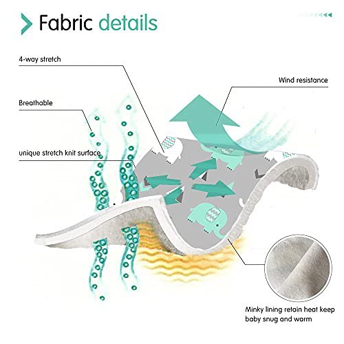 ACRABROS Car Seat Covers for Babies,Winter Autumn Spring Infant Carseat Cover Canopy for Boys and Girls,Stretchy Adjustable Peeping Window with Mesh Cover,Warm Breathable Universal, Baby Elephant