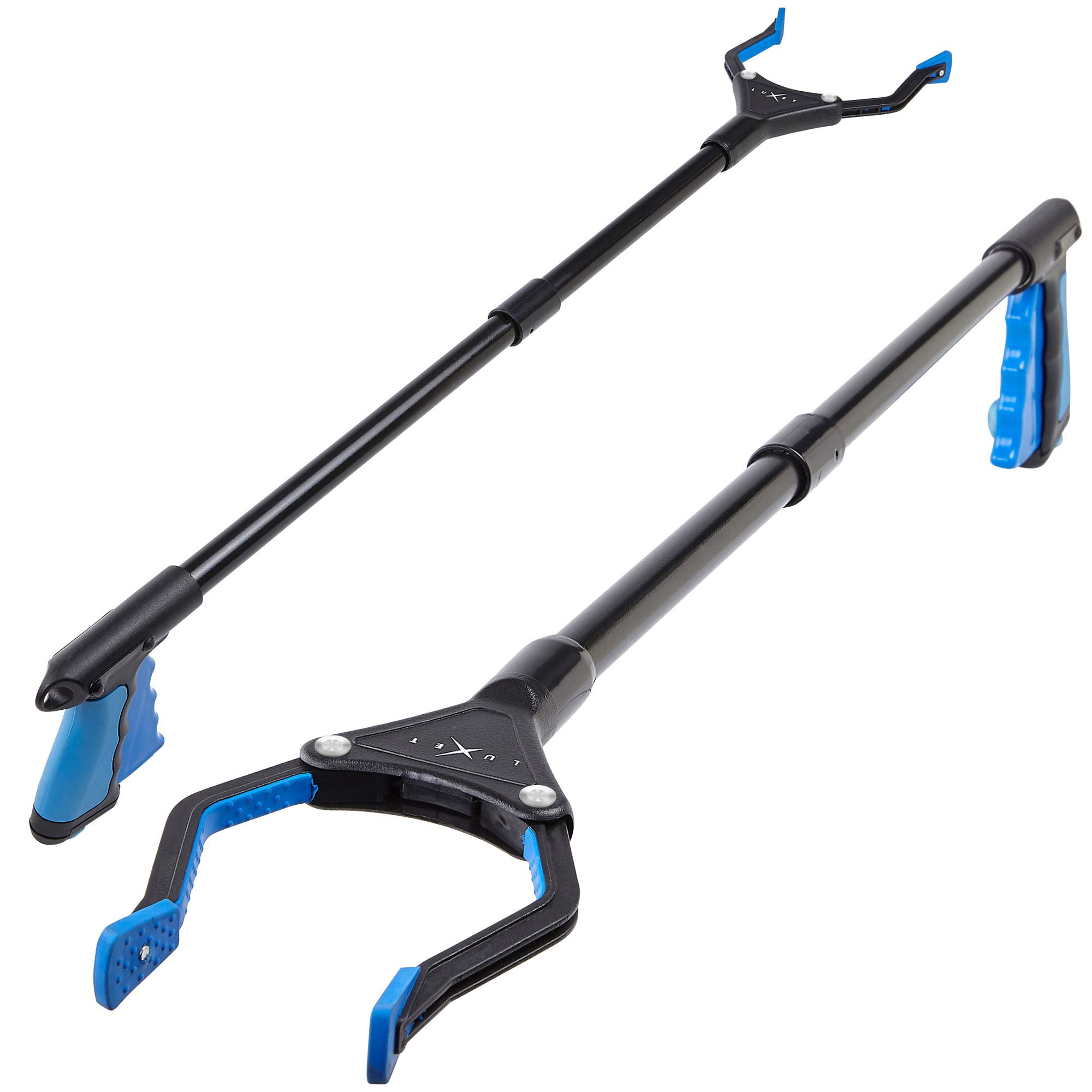 Grabber Reacher Tool, [Updated Version] Long 32” Steel Foldable Pick Up Stick with Strong Grip Magnetic Tip for Store Shelves, Lightweight Trash Picker Claw Reacher Grabber Tool for Elderly - by Luxet