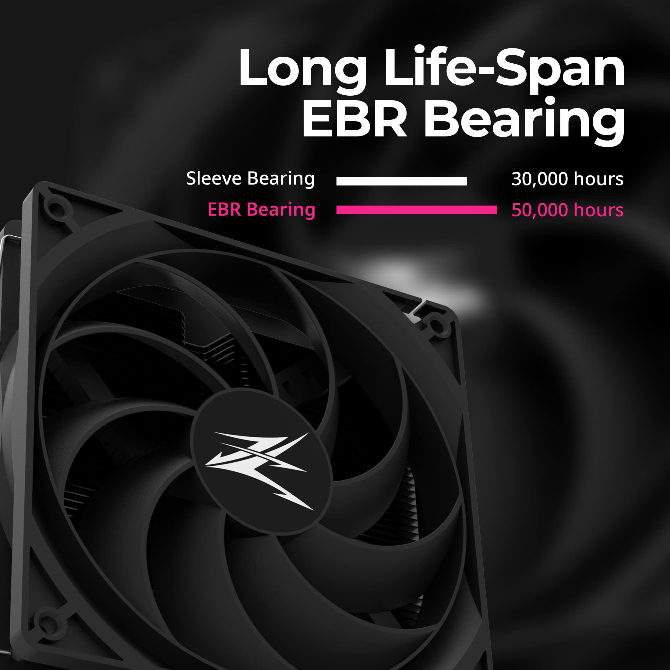Zalman CNPS 10X Performa Black, Extreme Performance CPU Cooler, LGA1700 Compatible, Powerful 135mm Annular Fan 1500RPM, 75 CFM, 180W TDP, 4 Copper Heat Pipes, STC 8 Thermal Paste Included - Black