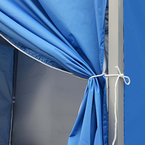 10x10 Ft Outdoor Pop Up Canopy Tent with 4 Removable Side Walls Instant Gazebos Shelters Blue