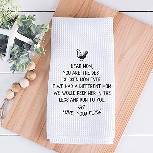 Chicken Mom Towel, Chicken Lady Gift, Chicken Gift, Chicken Lady Kitchen Towel, Chicken Farmer Gift, Backyard Farmer Gift, Chicken Mom Gift