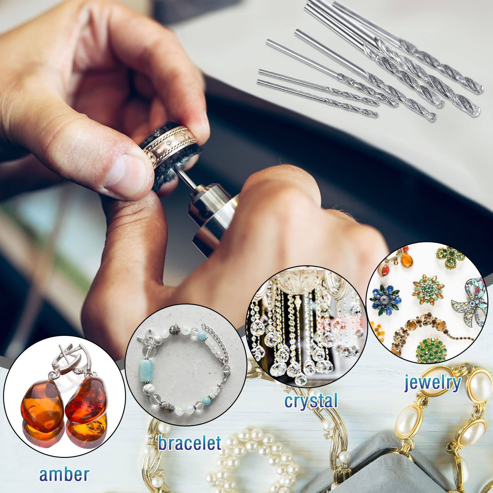 20 Pieces Diamond Drill Bits Set Twist Diamond Tip Drill Bit Heavy Duty Micro Diamond Drill Bit Set for Glass Tile Jewelry, 0.8 mm 1.0 mm 1.2 mm 1.5 mm 1.8 mm 2.0 mm 2.5 mm 3.0 mm 3.5 mm 4.0 mm