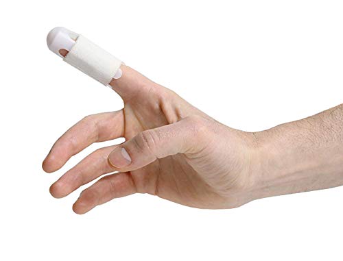 Dukal Finger Guards. Pack of 12 Plastic Finger Guards for Professionals and Patients. Large Size. for Fingers and Toes. Full Length. Disposable Medical Supplies.