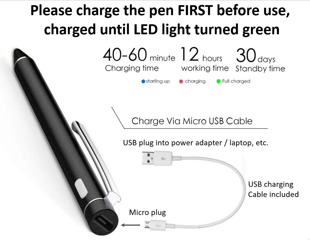 Active Stylus Touch Screen Drawing Writing Pen for Lenovo Yoga 730 720 Mix Miix 720 510 Flex 6 5 2 in 1 Laptop Replacement (NOT for Window Ink)