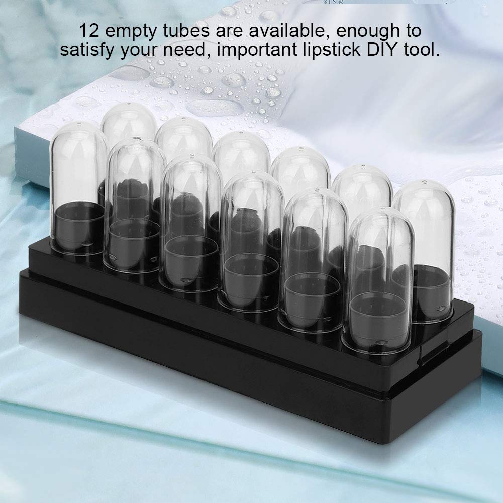 12pcs Mini Lip Gloss Tube Empty Lip Balm Containers, Plastic Lipstick Sample Tube Mini Lip Balm Empty Tube DIY Cosmetic Tool