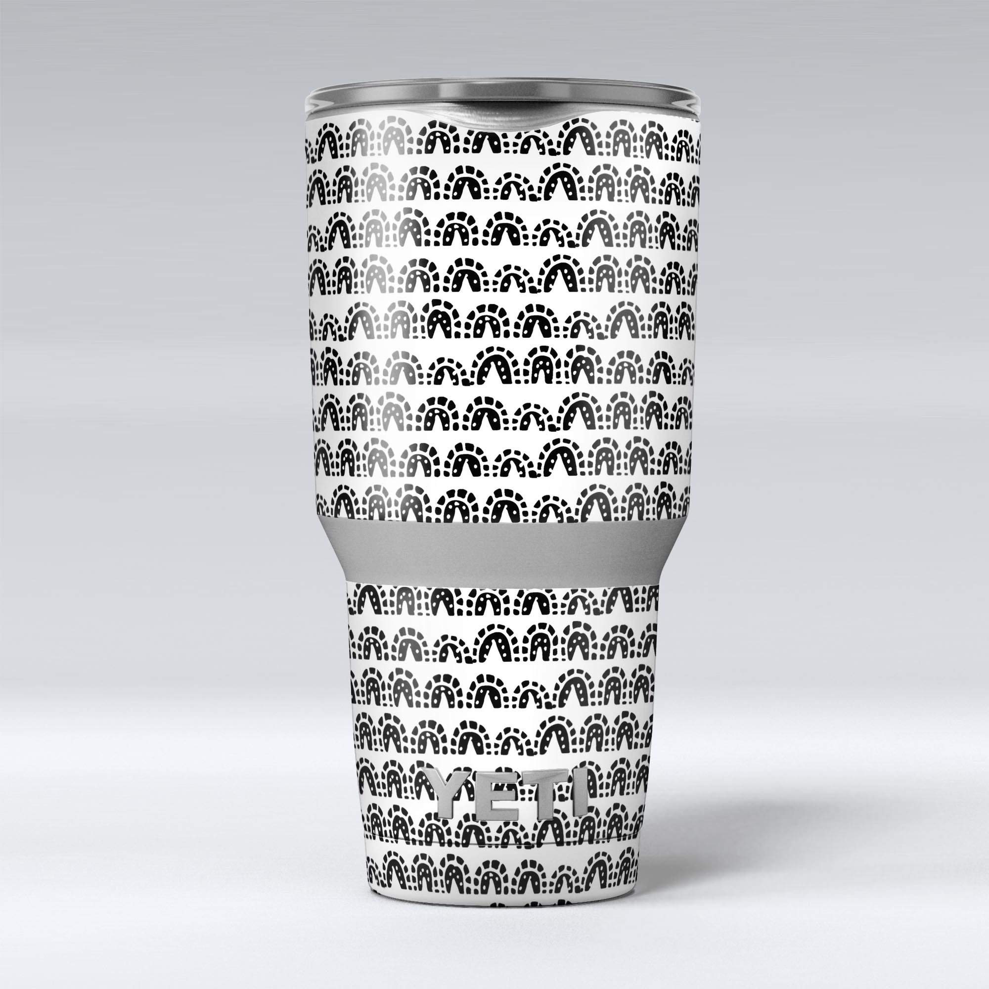 Design Skinz Semi-Circle Glyphics with Translucent Backing - Skin Decal Vinyl Wrap Kit Compatible with The Yeti Rambler Cooler Tumbler Cups