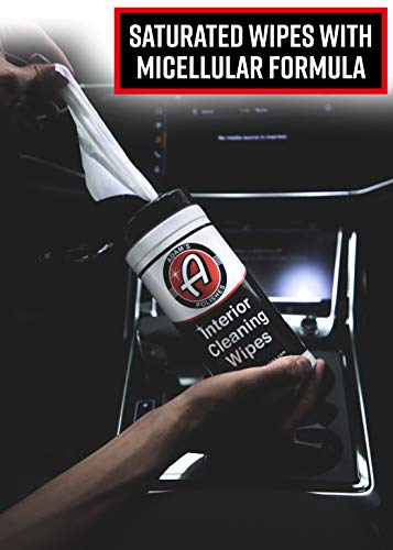 Adam's Interior Cleaning Wipes 30 (7 x 9 inch) Wipes - Powerful Cleaner Removes Embedded Dirt - Great for Leather and Vinyl Steering Wheels, Door Panels, Dashboards, Plastic, and Other Vinyl (3 Pack)