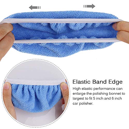 AIVS Car Polisher Pad Bonnet Polishing Bonnet Buffing Pads Waxer Pads Cover for Car Buffer Polisher(7"-8")