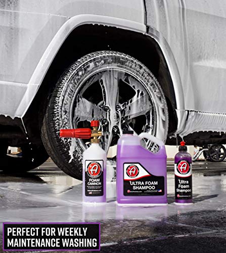 Adam's Polishes Ultra Foam Shampoo 16oz - Our Most Sudsy Car Shampoo Formula Ever - pH Neutral Formula for Safe, Spot Free Cleaning - Ultra Slick Formula That Wont Scratch or Leave Water Spots
